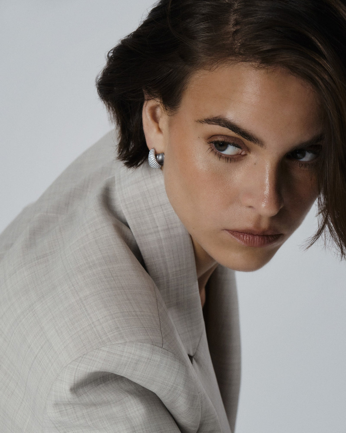 Honey Silver Hoops Large – Mockberg